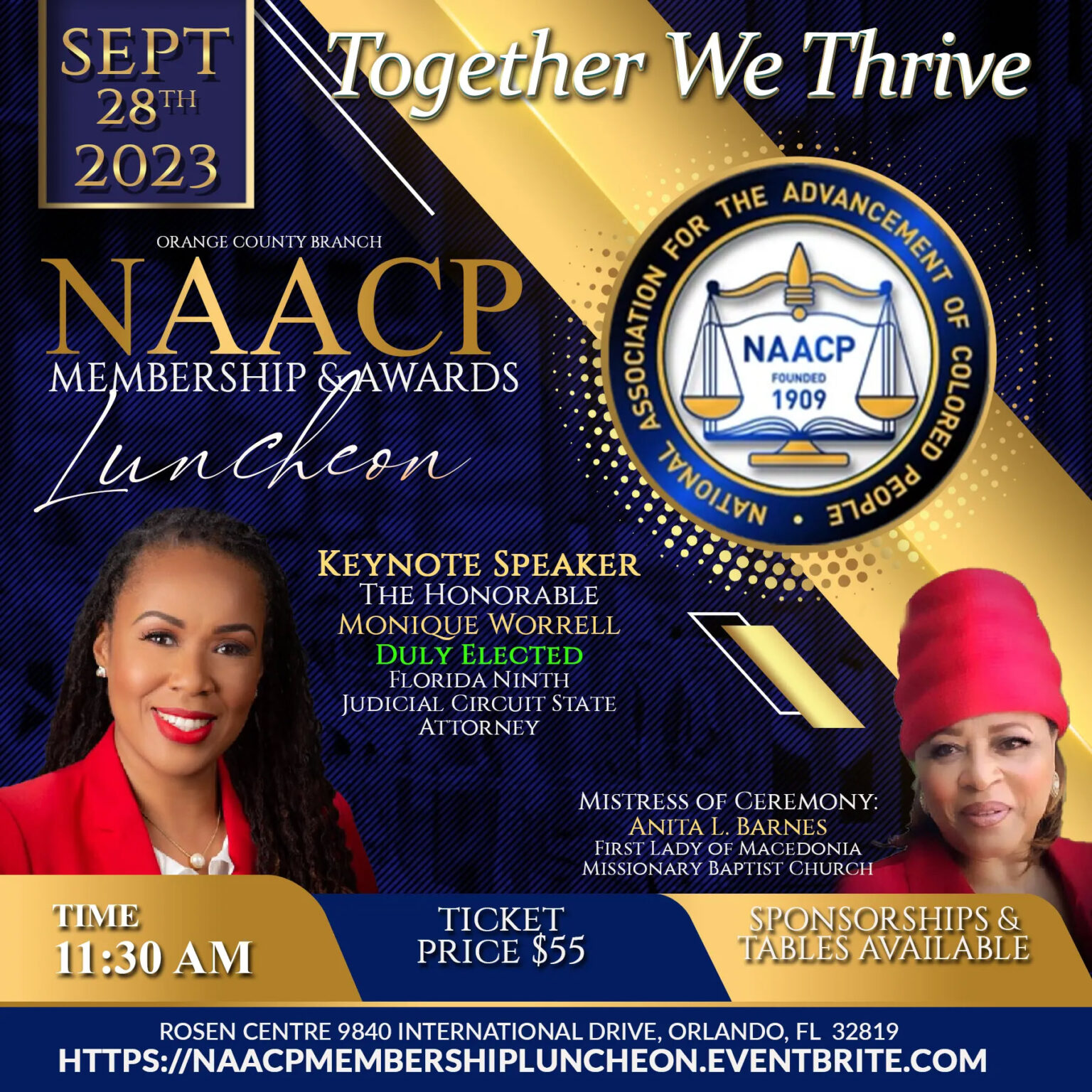 NAACP Membership & Awards Luncheon - Orange County FL. Branch NAACP