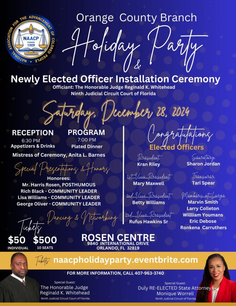 2025 OFFICER INSTALLATION AND AWARDS DINNER - Orange County FL. Branch ...